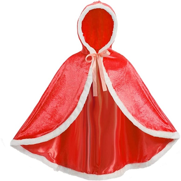 Costumes | Fur Princess Hooded Red Riding Hood Cape Cloaks Costume ...